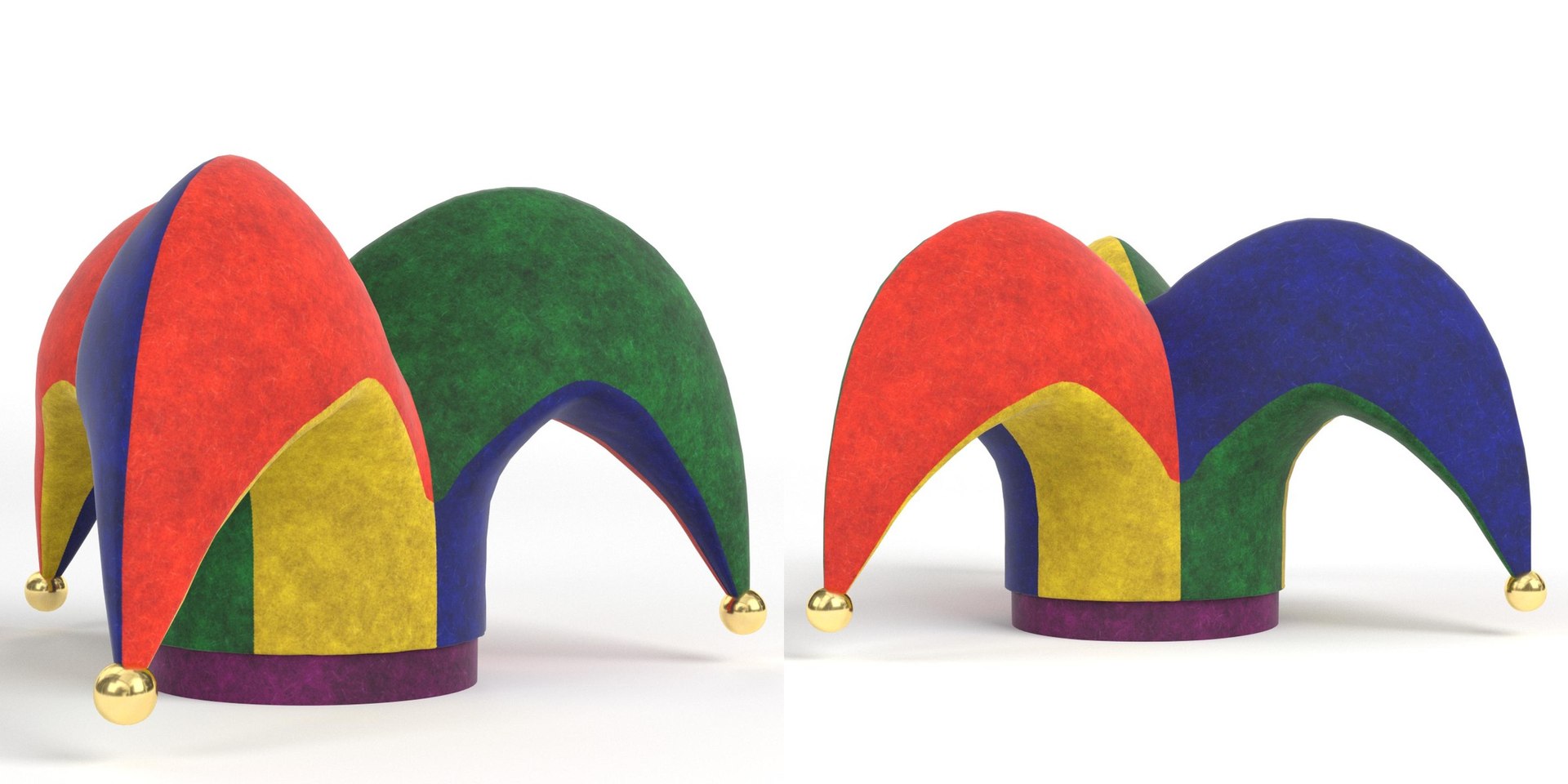 Jester Hat 2 3D Model - TurboSquid 1898063