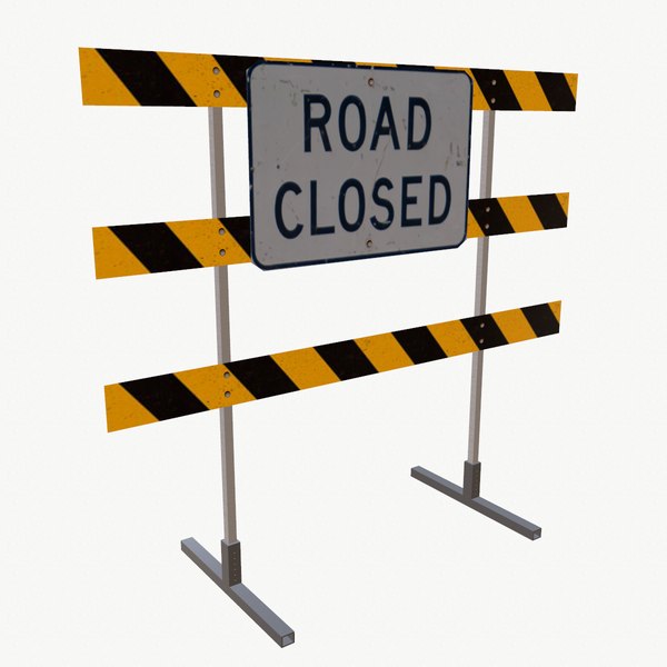 3D mapped roadblock - TurboSquid 1177235