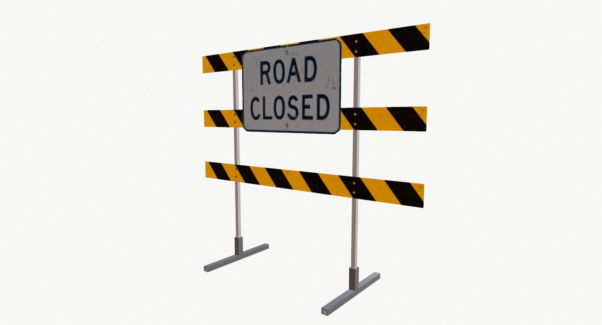 3D Mapped Roadblock - TurboSquid 1177235