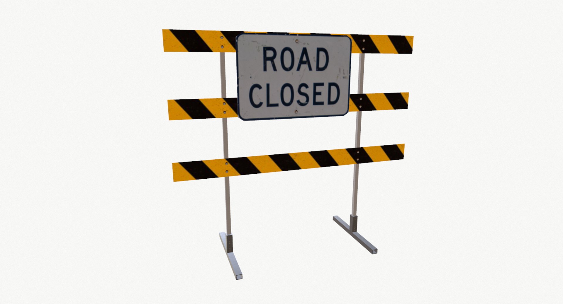 3D Mapped Roadblock - TurboSquid 1177235