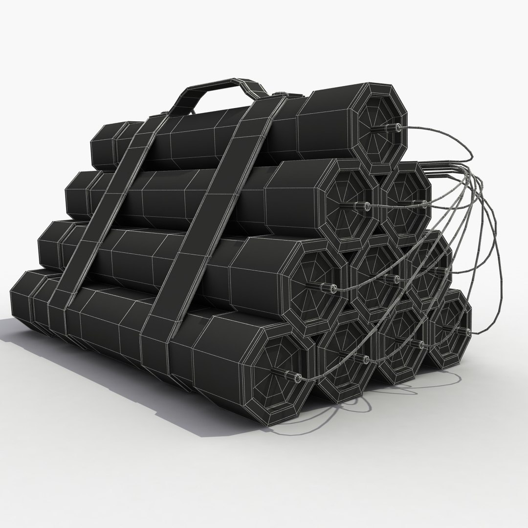 3d dynamite tnt model