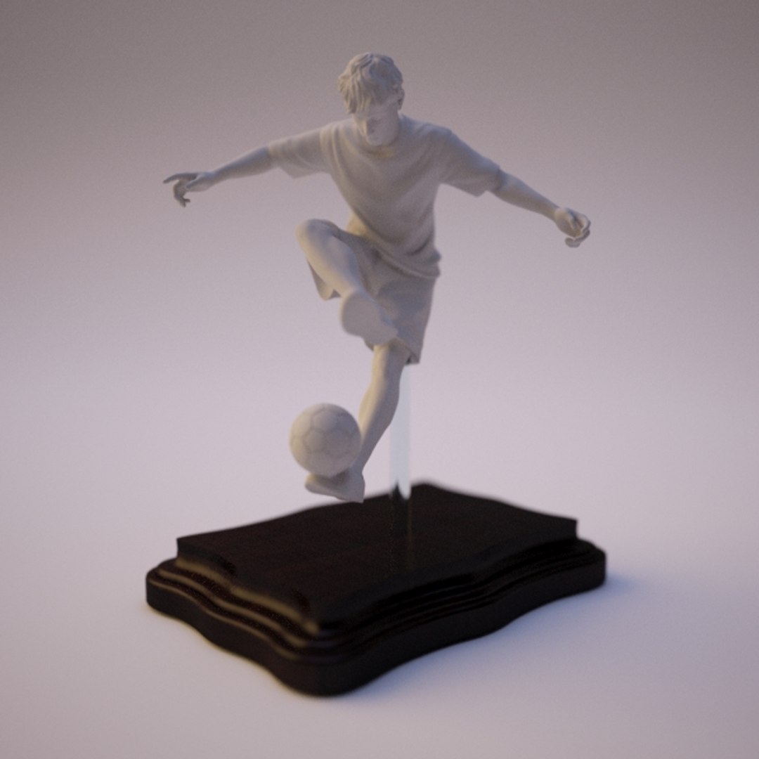 3D Freestyle Soccer Player Statue - TurboSquid 1169256