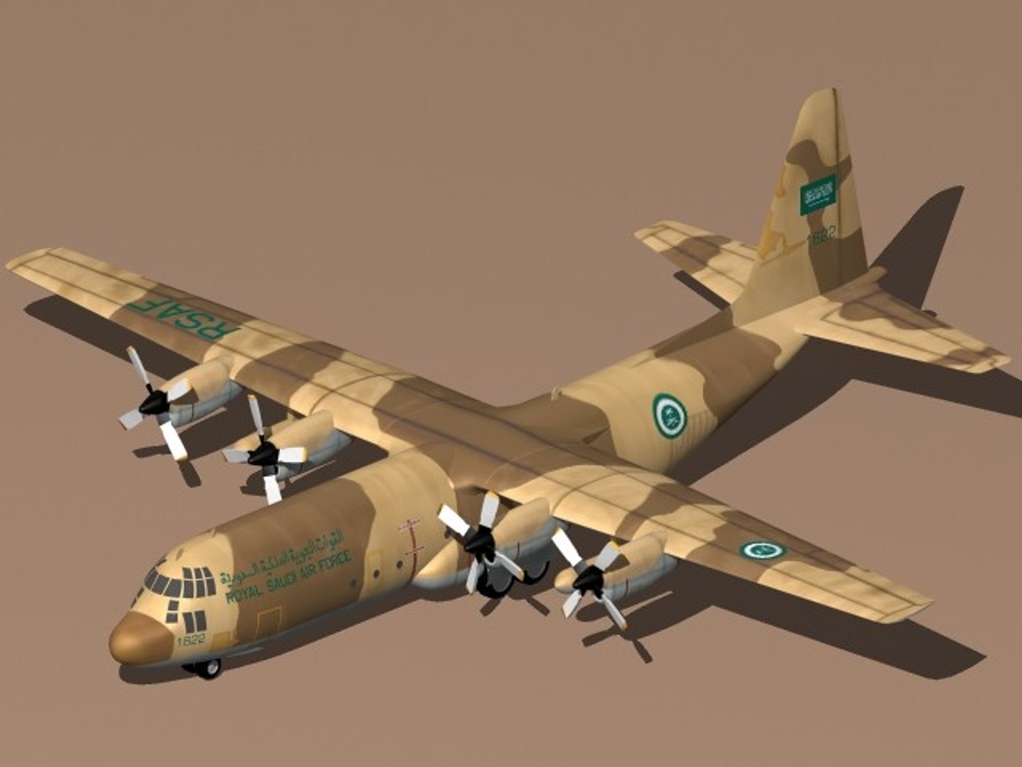 3d Model Hercules C-130 H-30 Royal