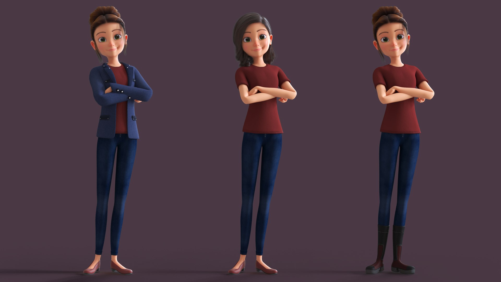 CARTOON MOTHER 3 - Rigged WOMAN - Blender Version 3D Model - TurboSquid ...