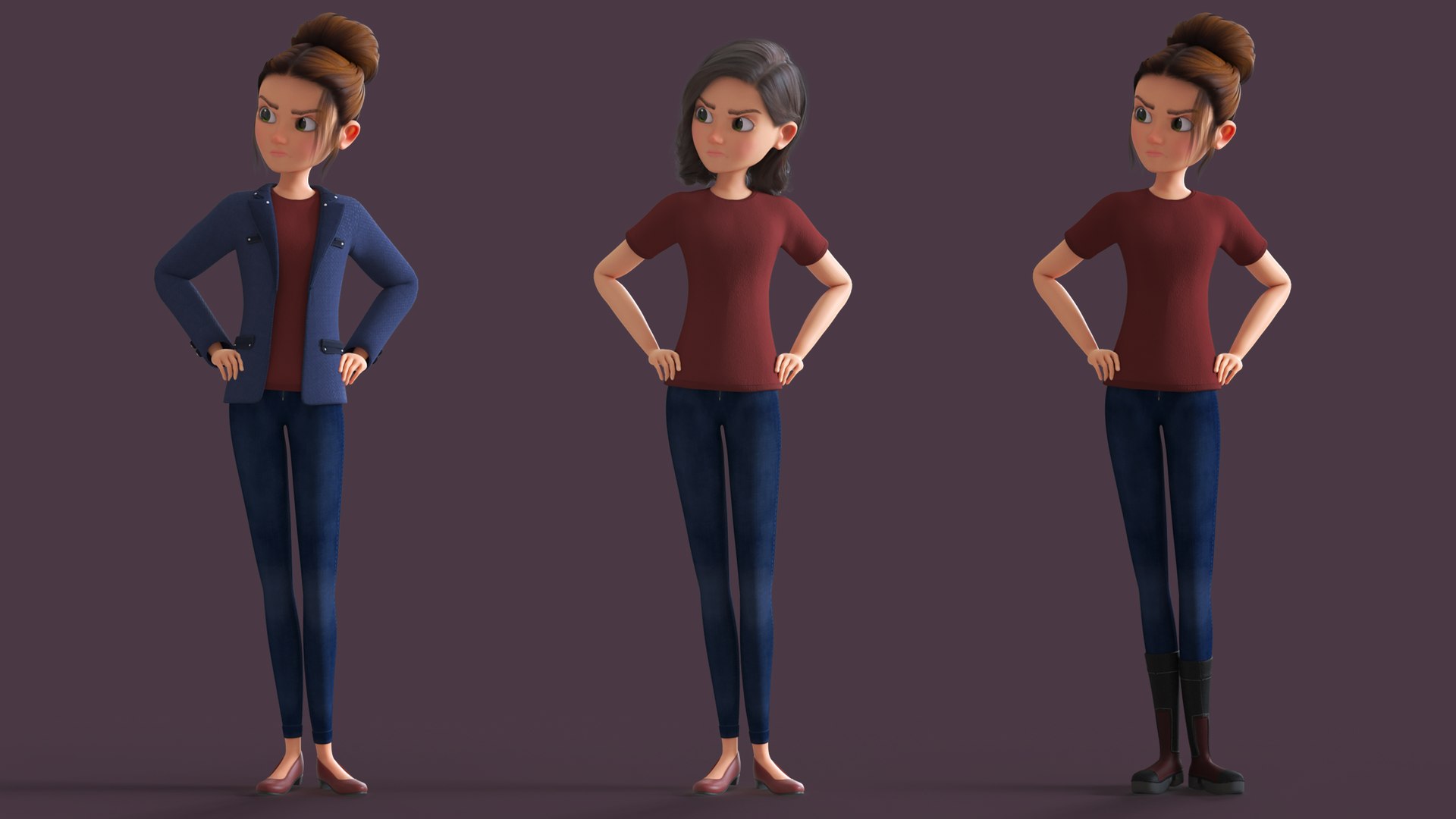 CARTOON MOTHER 3 - Rigged WOMAN - Blender Version 3D Model - TurboSquid ...
