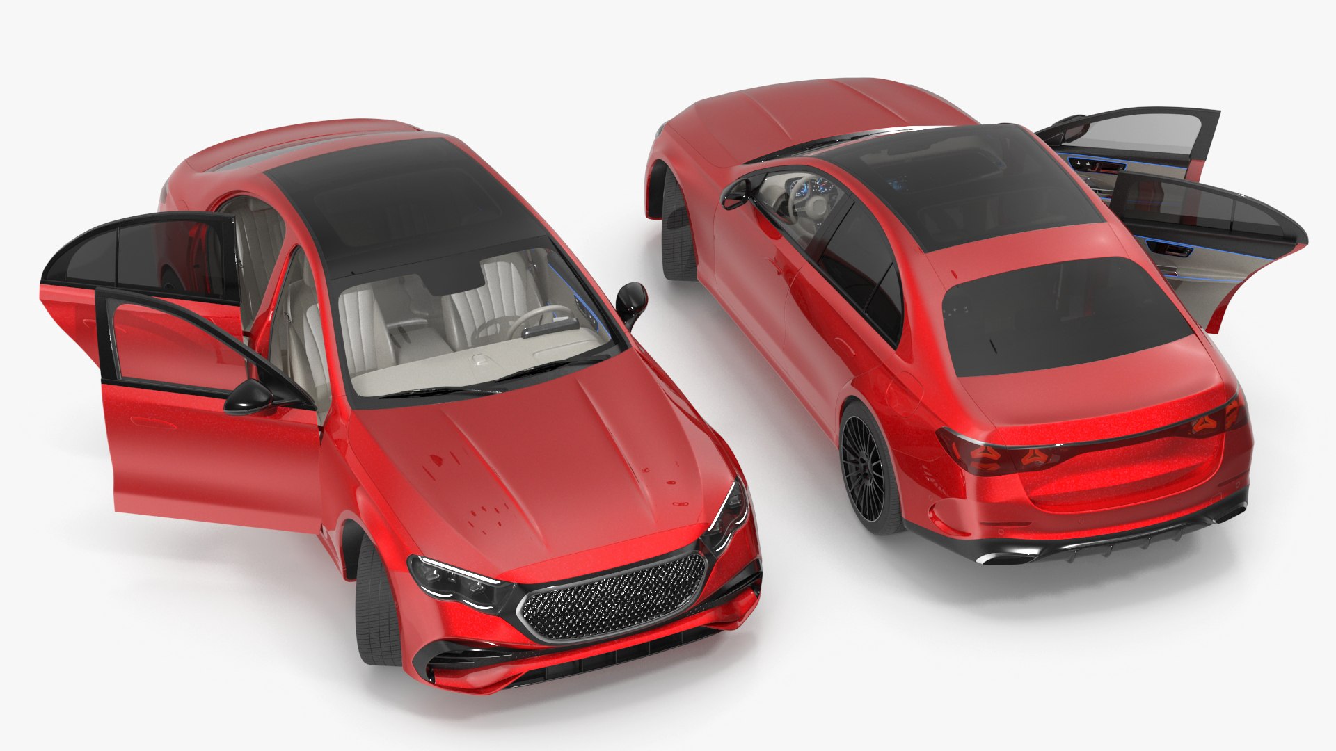 3D model Luxury Car Red Sedan Rigged for Maya - TurboSquid 2115343