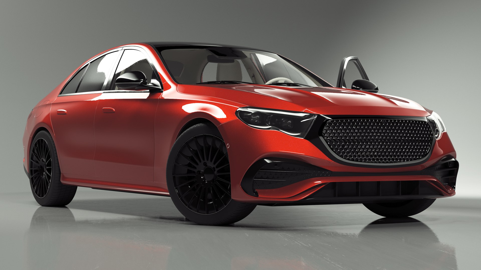 3D model Luxury Car Red Sedan Rigged for Maya - TurboSquid 2115343