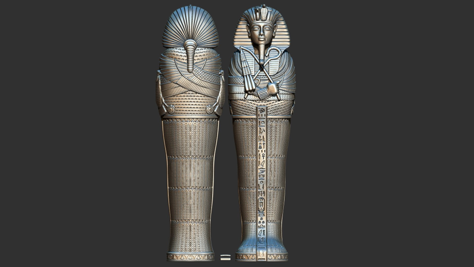 King Tutankhamun Egyptian Sarcophagus 3d Printable Model 3D Model ...