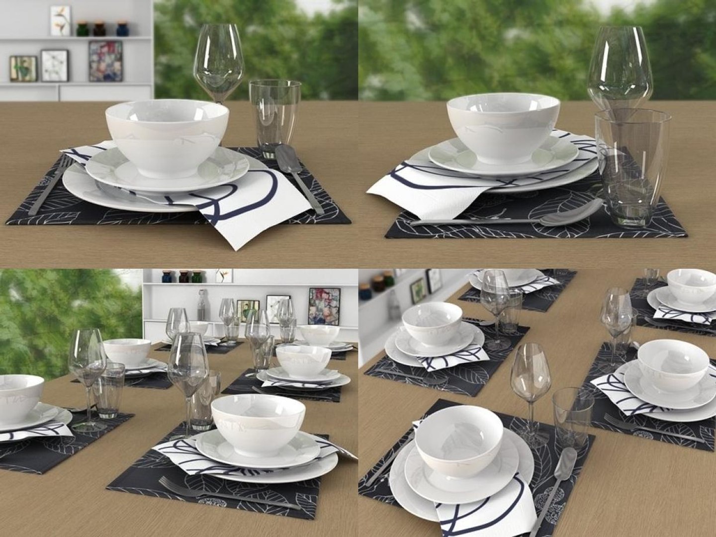 3D Table Set 01 Model - TurboSquid 1177004
