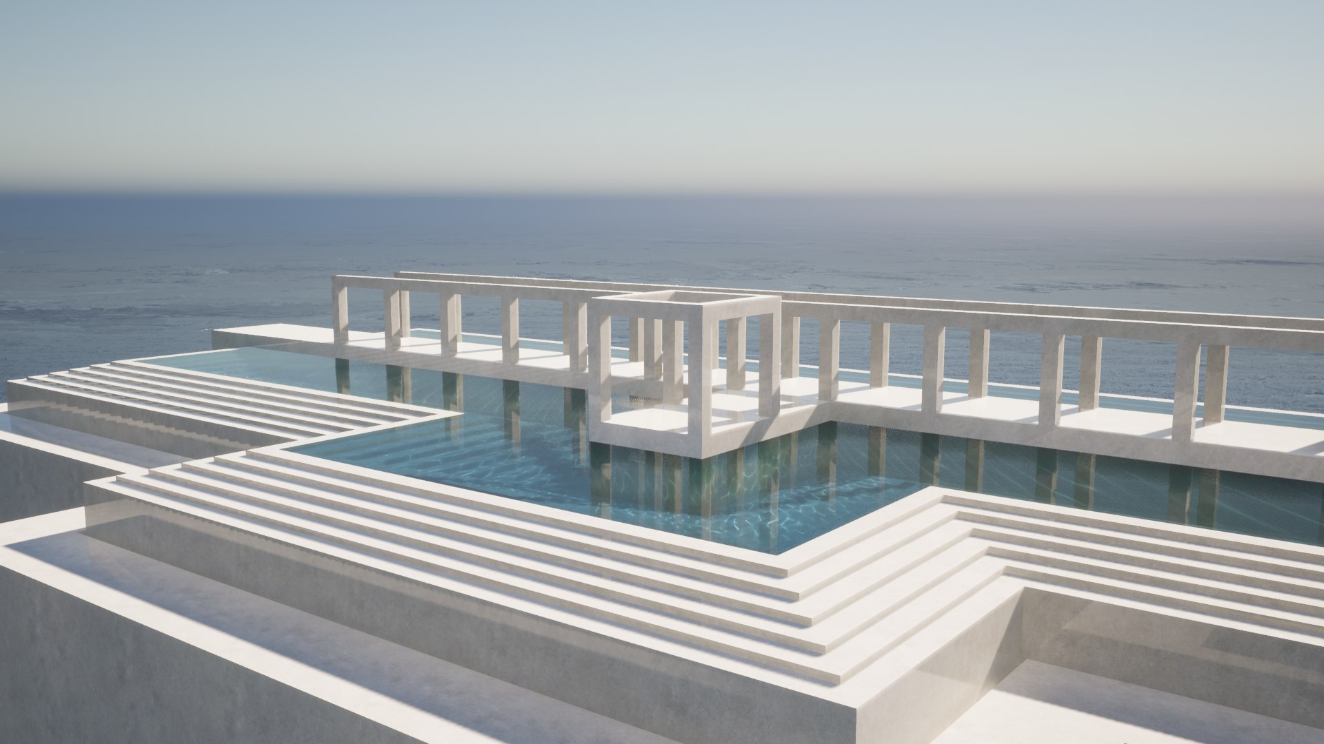 3D Swimming Pool W Arches - TurboSquid 1829766