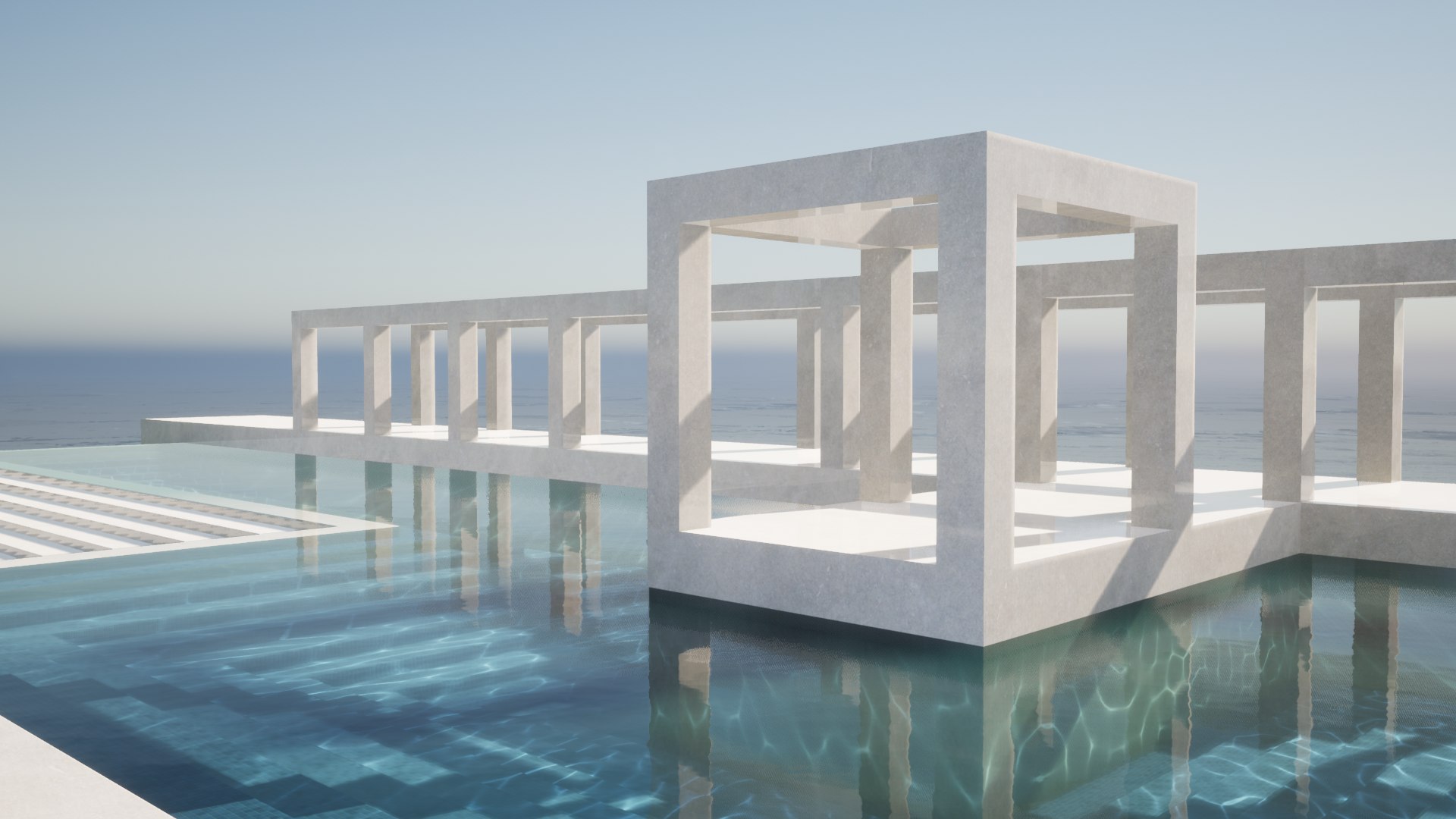 3D Swimming Pool W Arches - TurboSquid 1829766