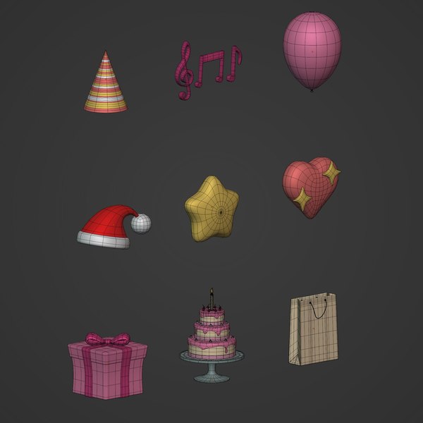 3D Party Pack - TurboSquid 1856642