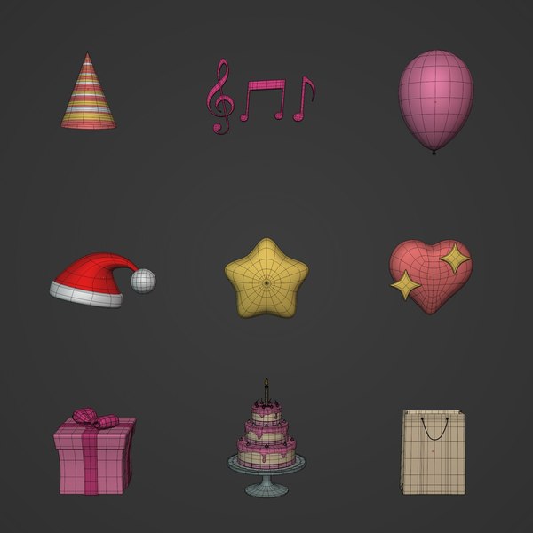 3D Party Pack - TurboSquid 1856642
