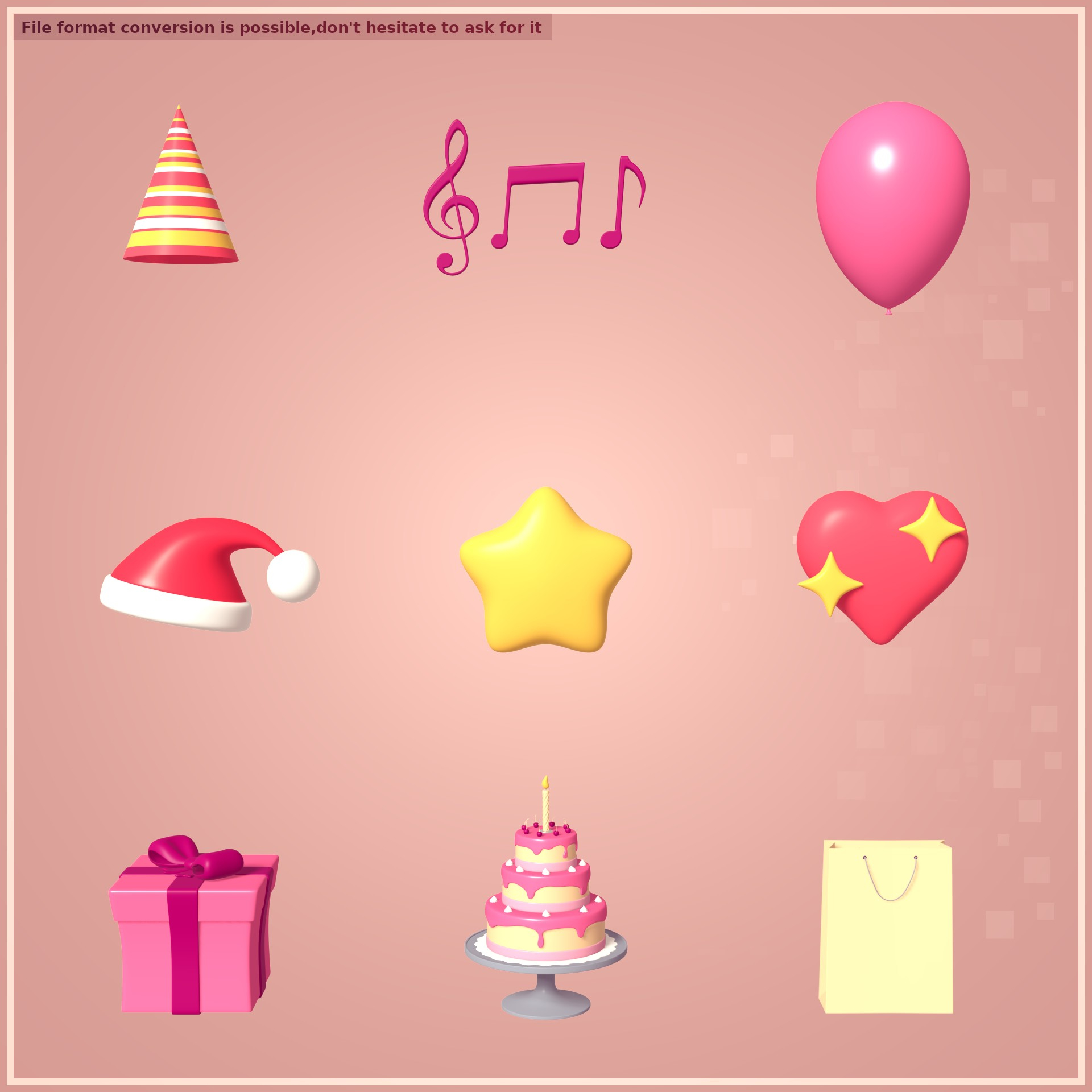 3D Party Pack - TurboSquid 1856642