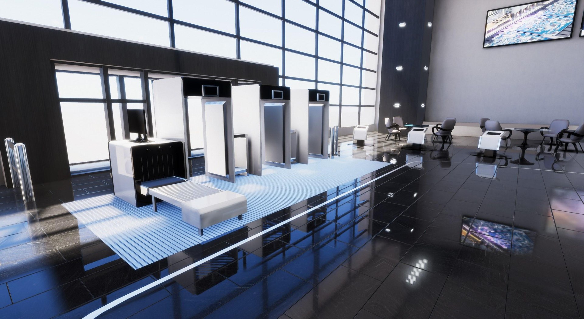 3D Model Business Center Lobby Interior Unity Asset - TurboSquid 2001137