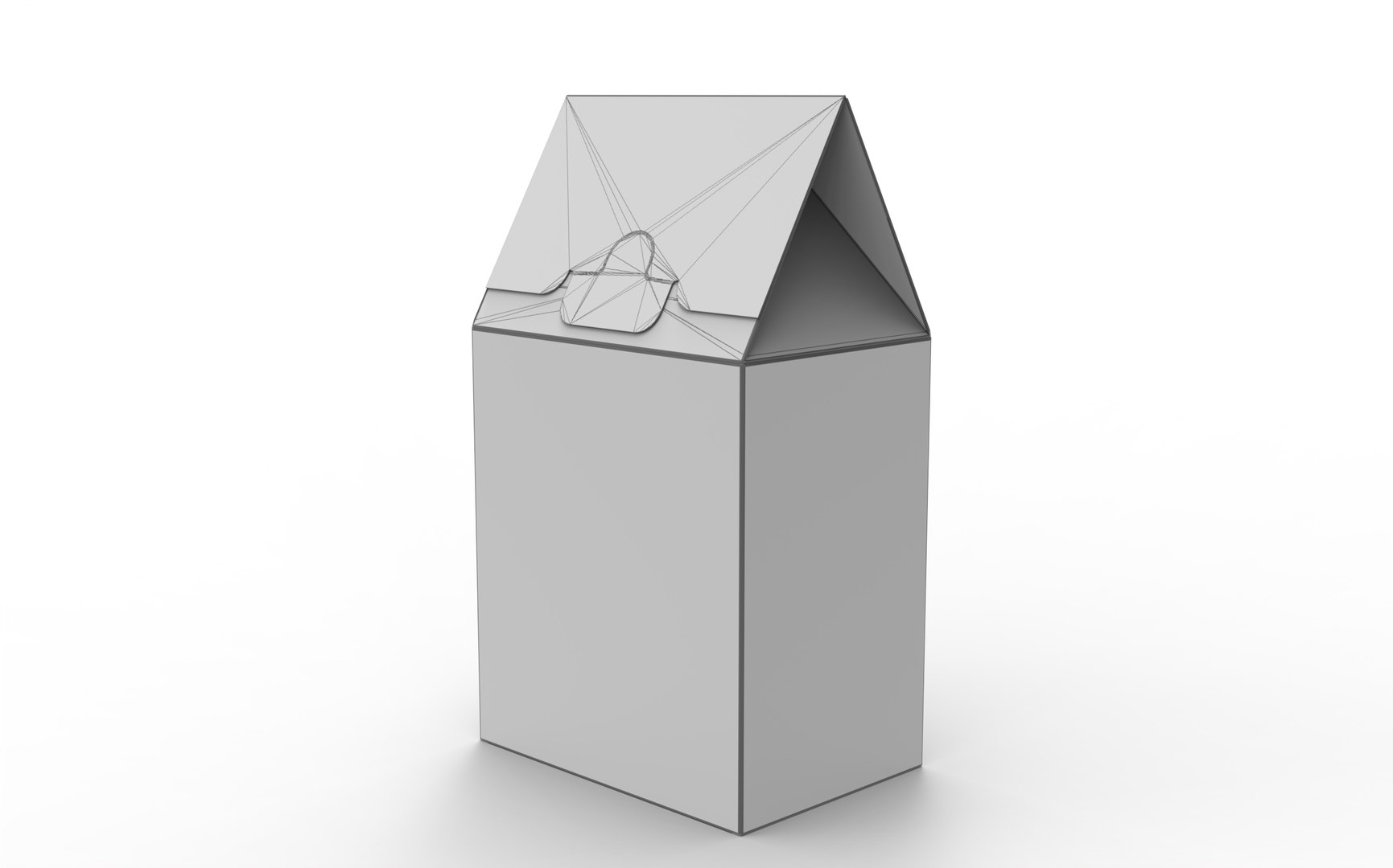 3D Model Gable Top Carton Packaging Box 100x115x70mm - TurboSquid 2324686