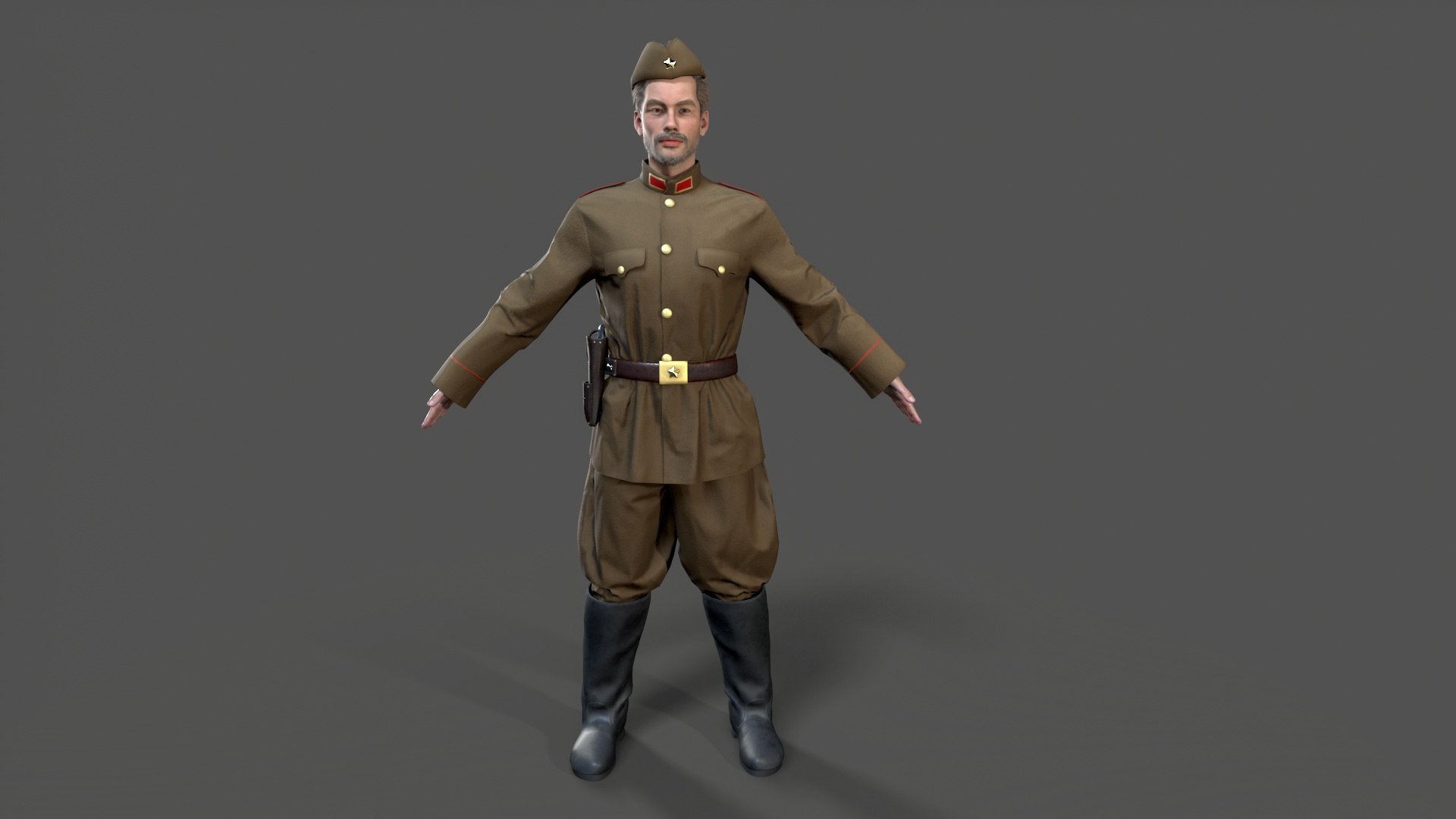 3D Soviet Soldier Model - TurboSquid 2389597