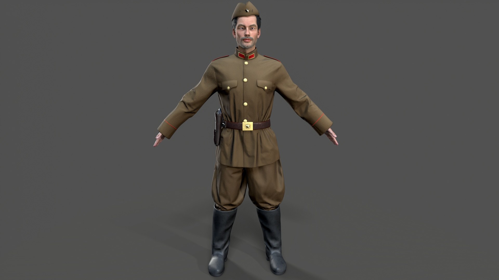 3D Soviet Soldier Model - TurboSquid 2389597