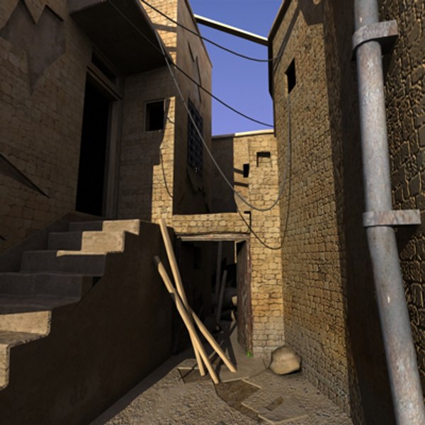 3d alley building