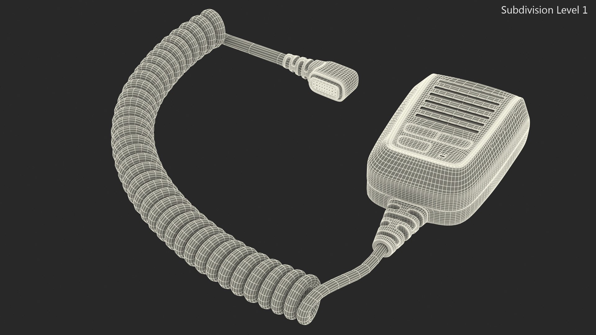 Marine radio fist microphone model - TurboSquid 1584165