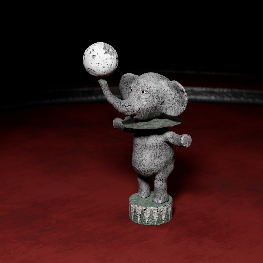 Circus Elephant - Kids Toy Model - TurboSquid 2239519