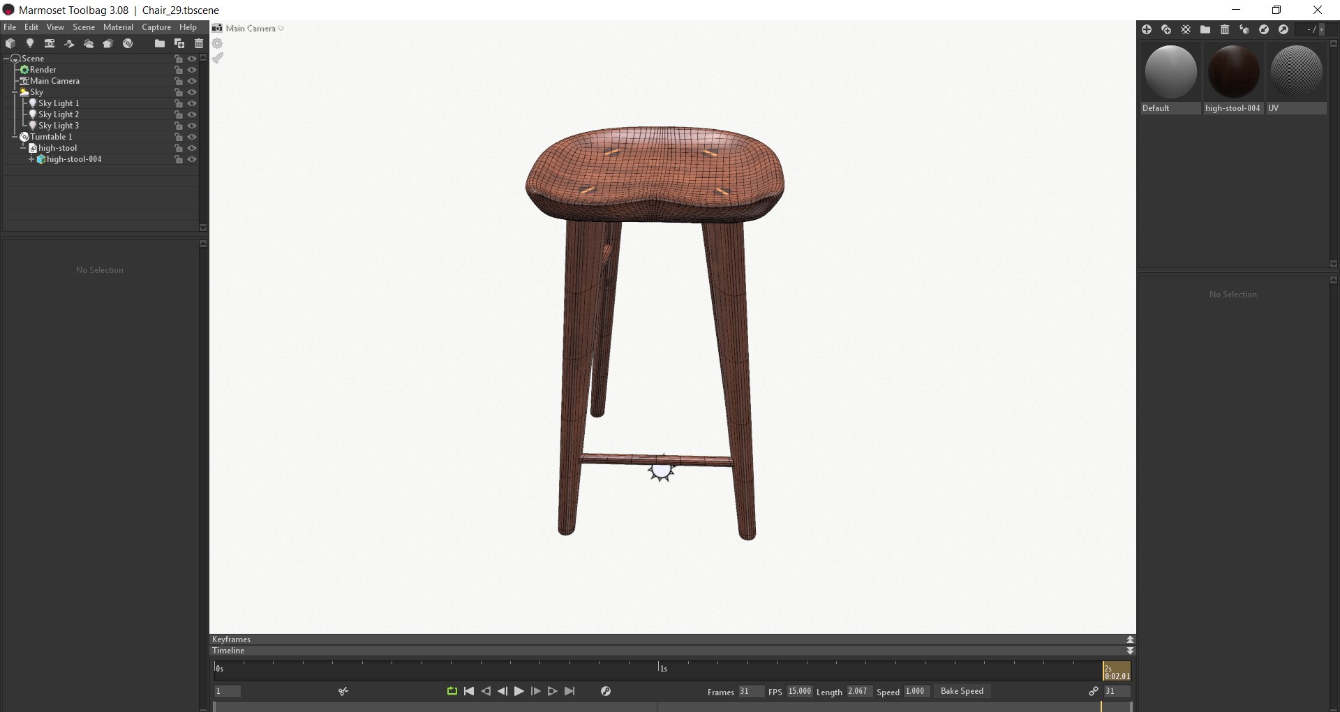 High Stool 29 3D Model - TurboSquid 2112592