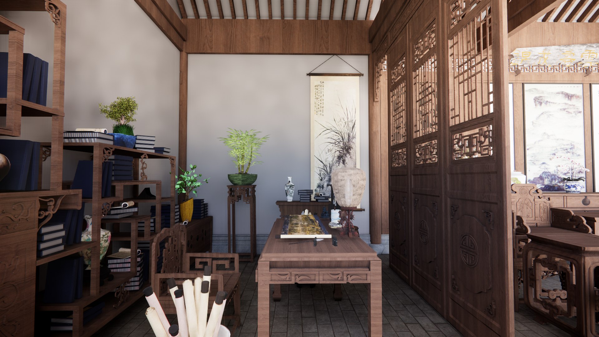 Ancient Chinese interior design-A1 3D model - TurboSquid 2138227