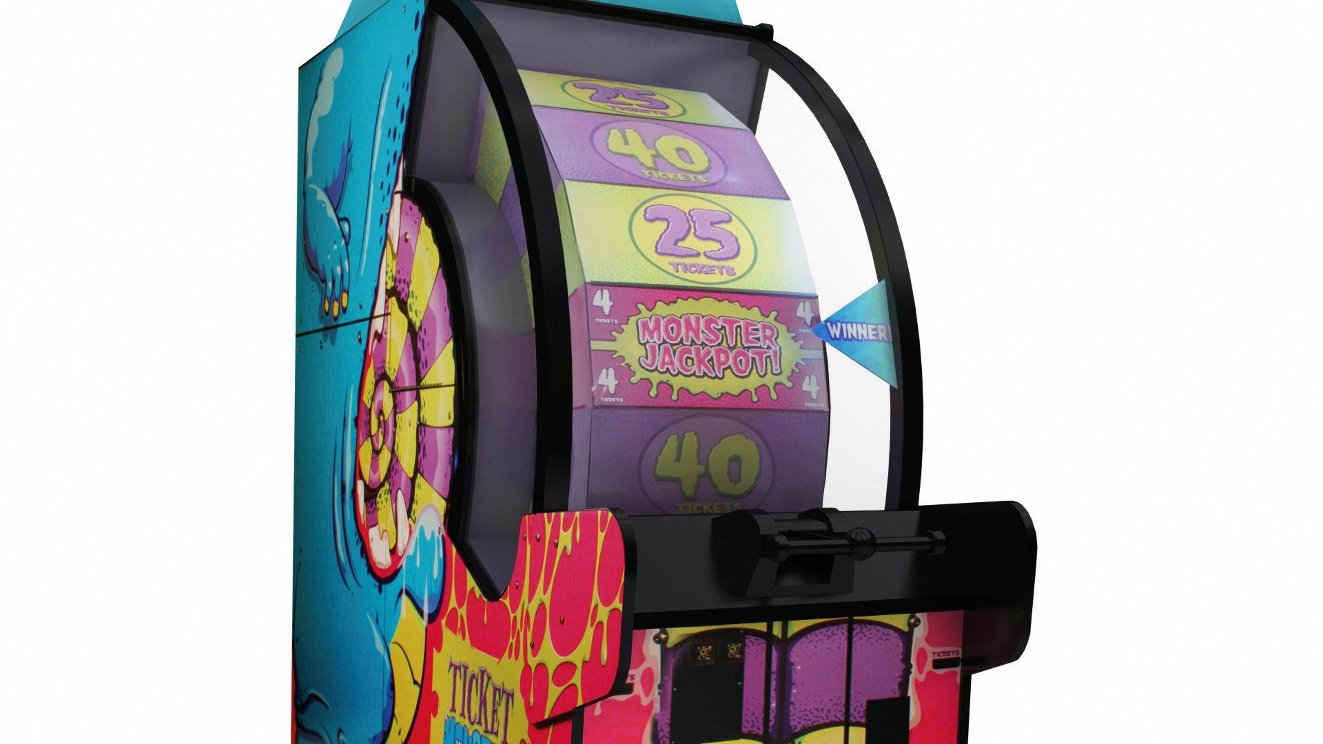 3D Ticket Monster Arcade Machine - TurboSquid 1502909