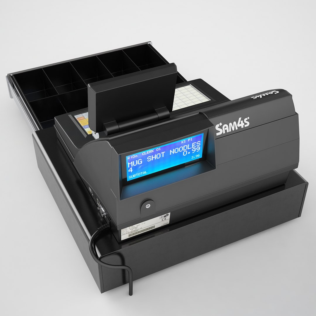 Cash register sam4s 3D - TurboSquid 1334850