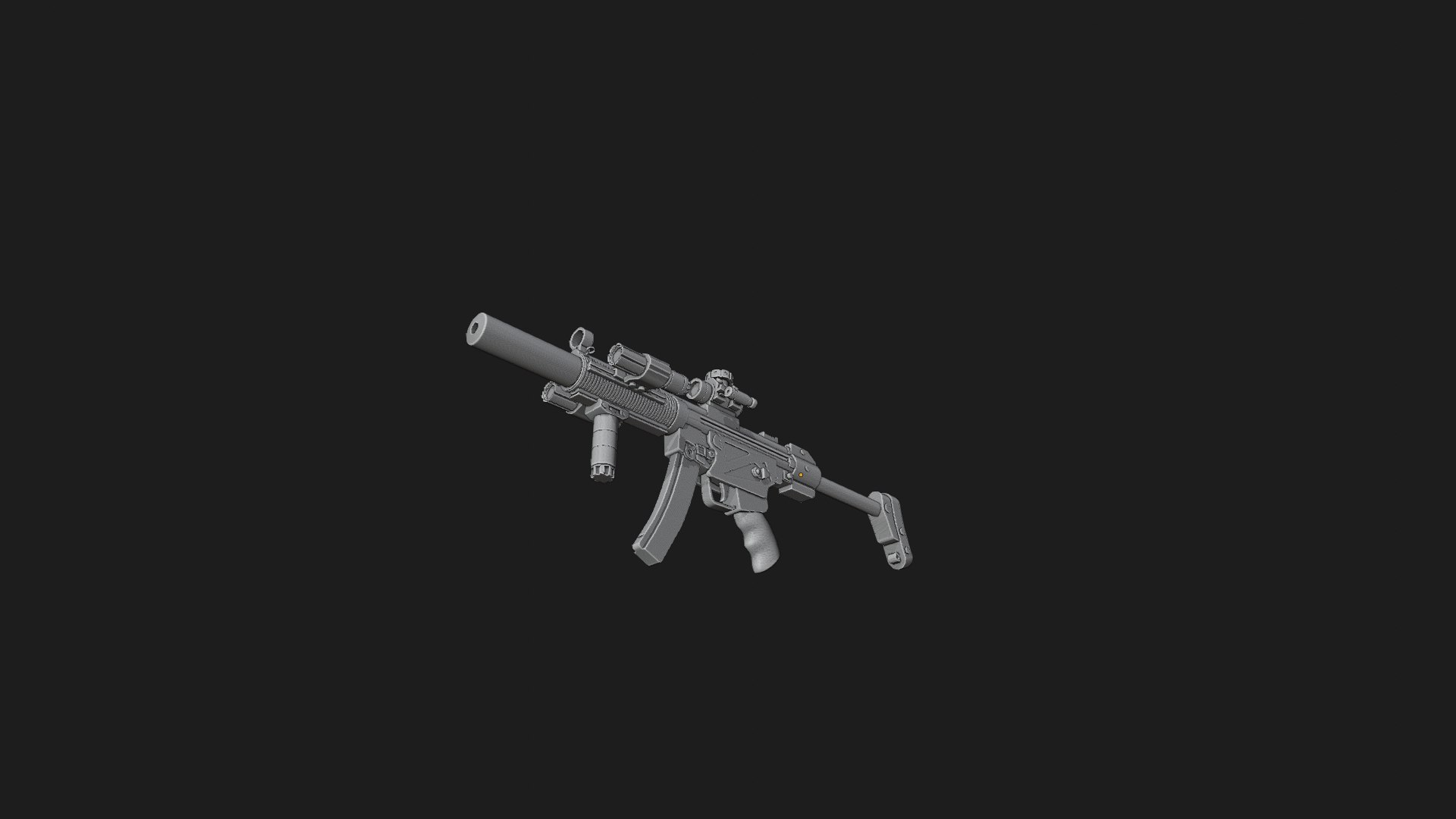 3D Model Smg Rifle - TurboSquid 1711803