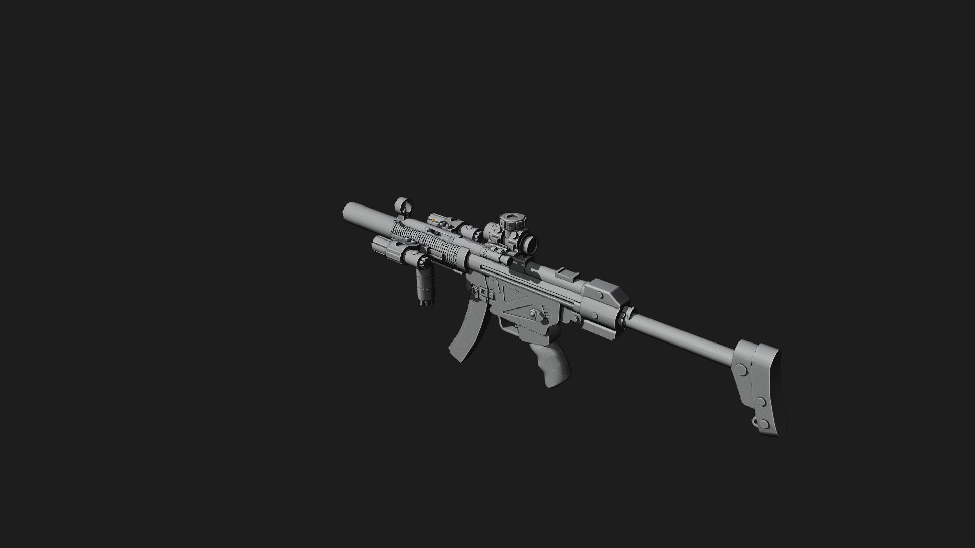 3D Model Smg Rifle - TurboSquid 1711803