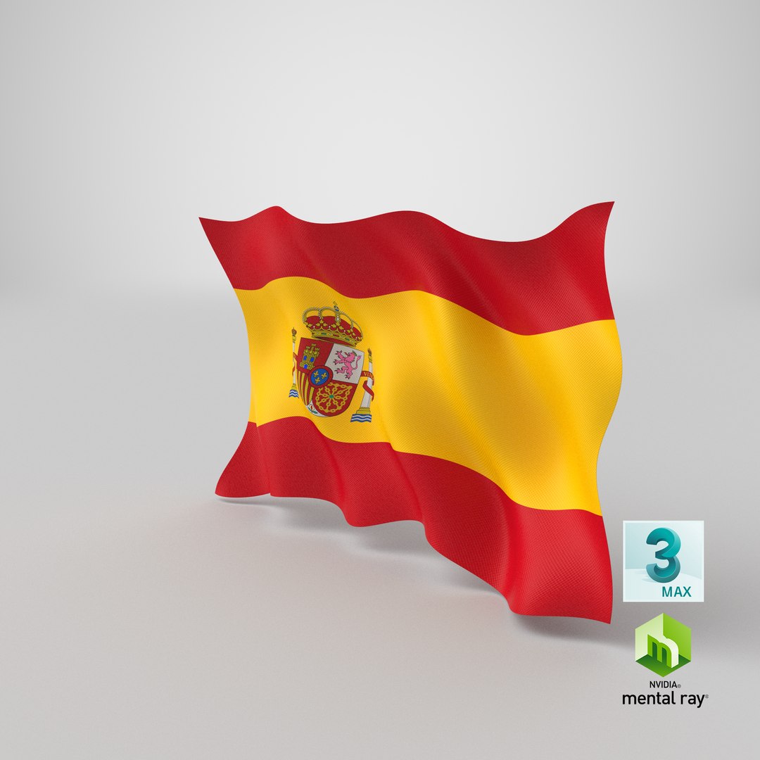 3D realistic spain flag - TurboSquid 1616012
