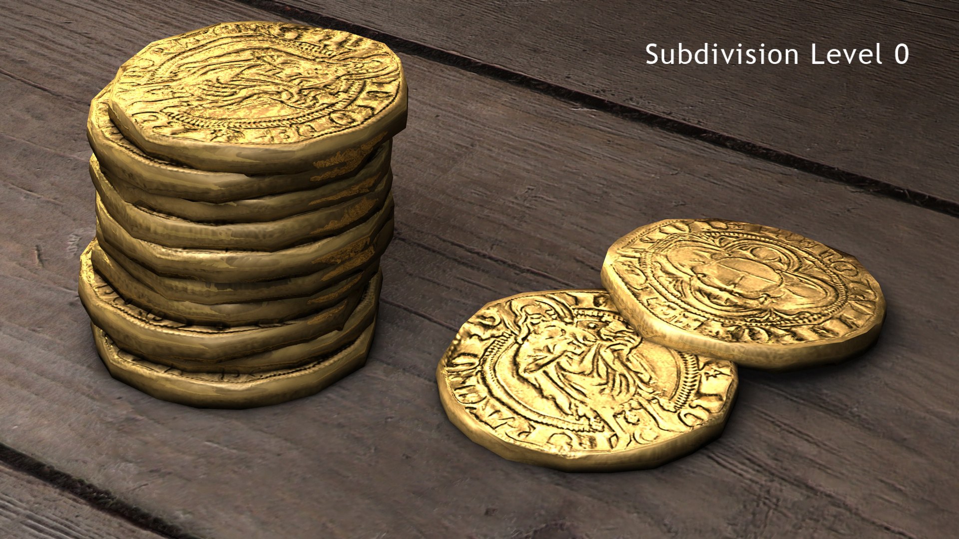 3d Gold Coin Model