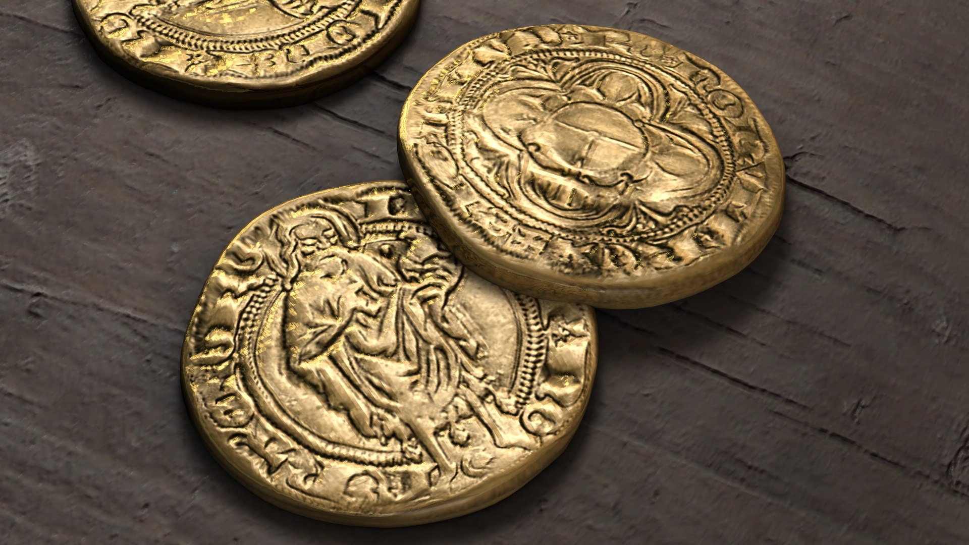 3d Gold Coin Model