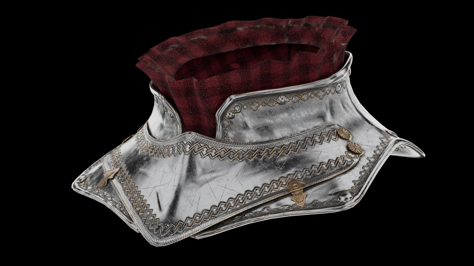 3D Female Knigt Neck Armor MidPoly - TurboSquid 2034173