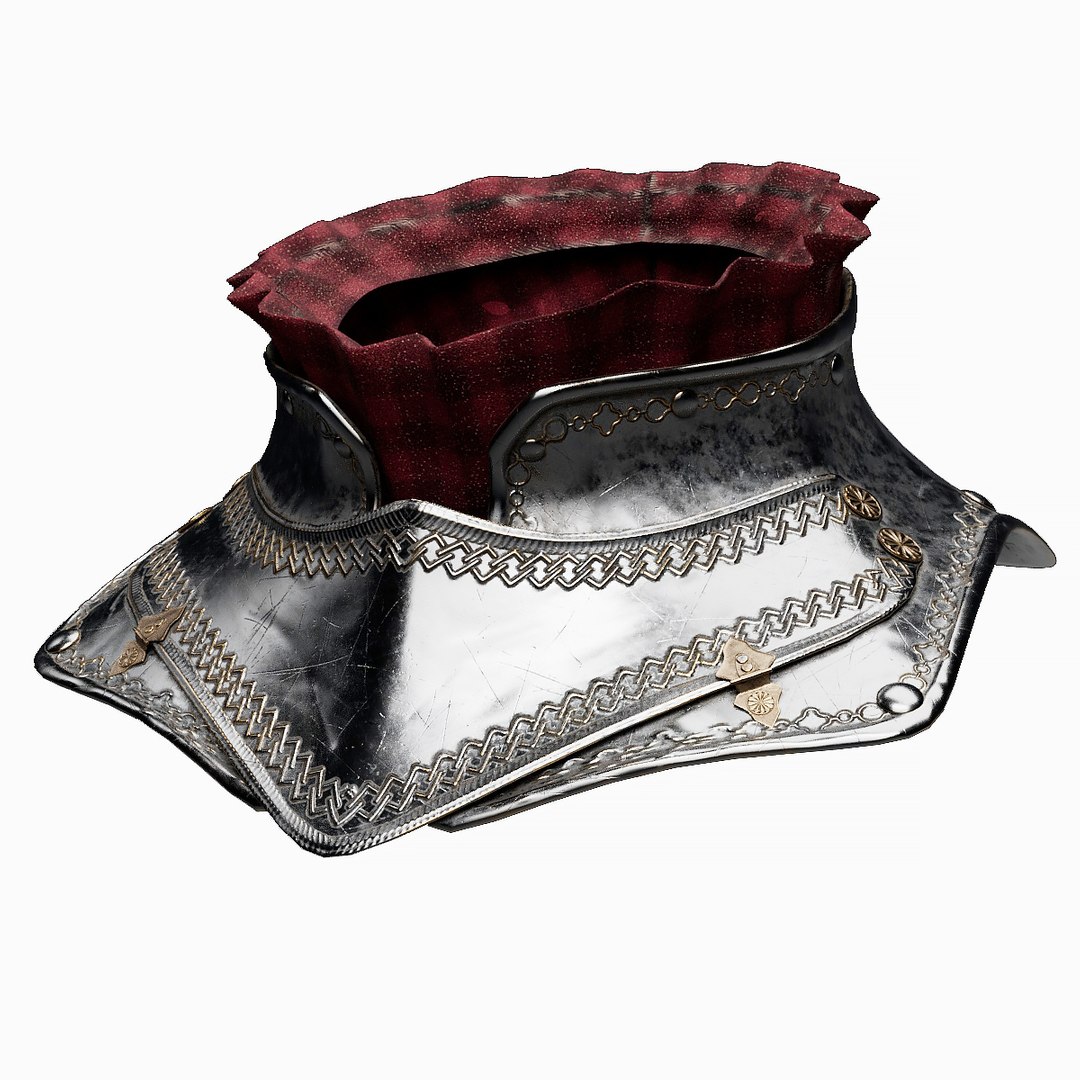 3D Female Knigt Neck Armor MidPoly - TurboSquid 2034173