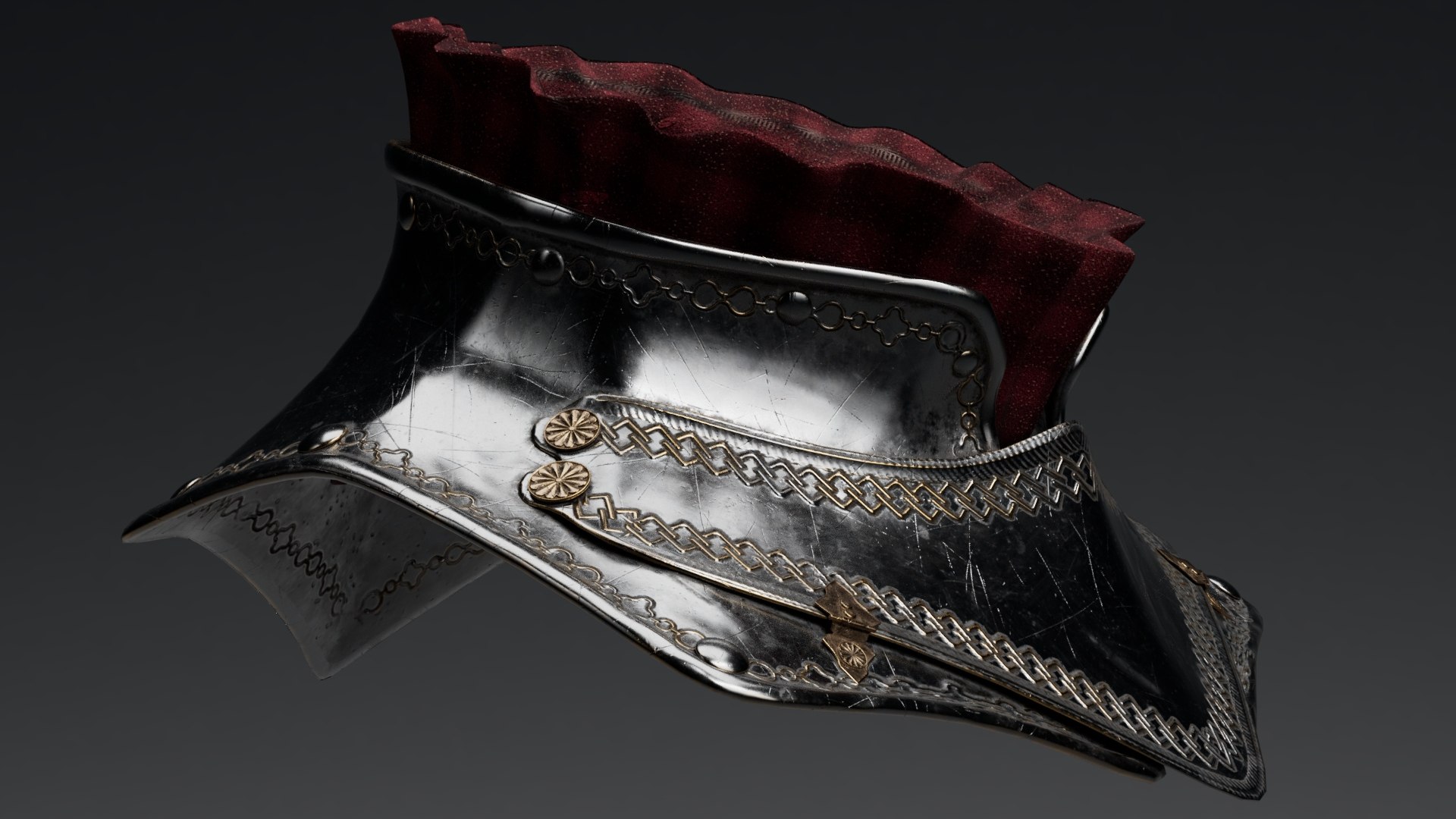 3D Female Knigt Neck Armor MidPoly - TurboSquid 2034173
