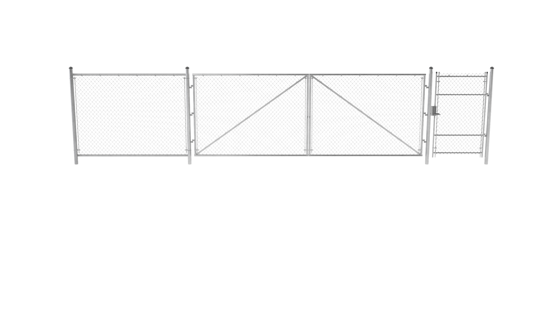 Chain Link Gate 3D Model - TurboSquid 2318212