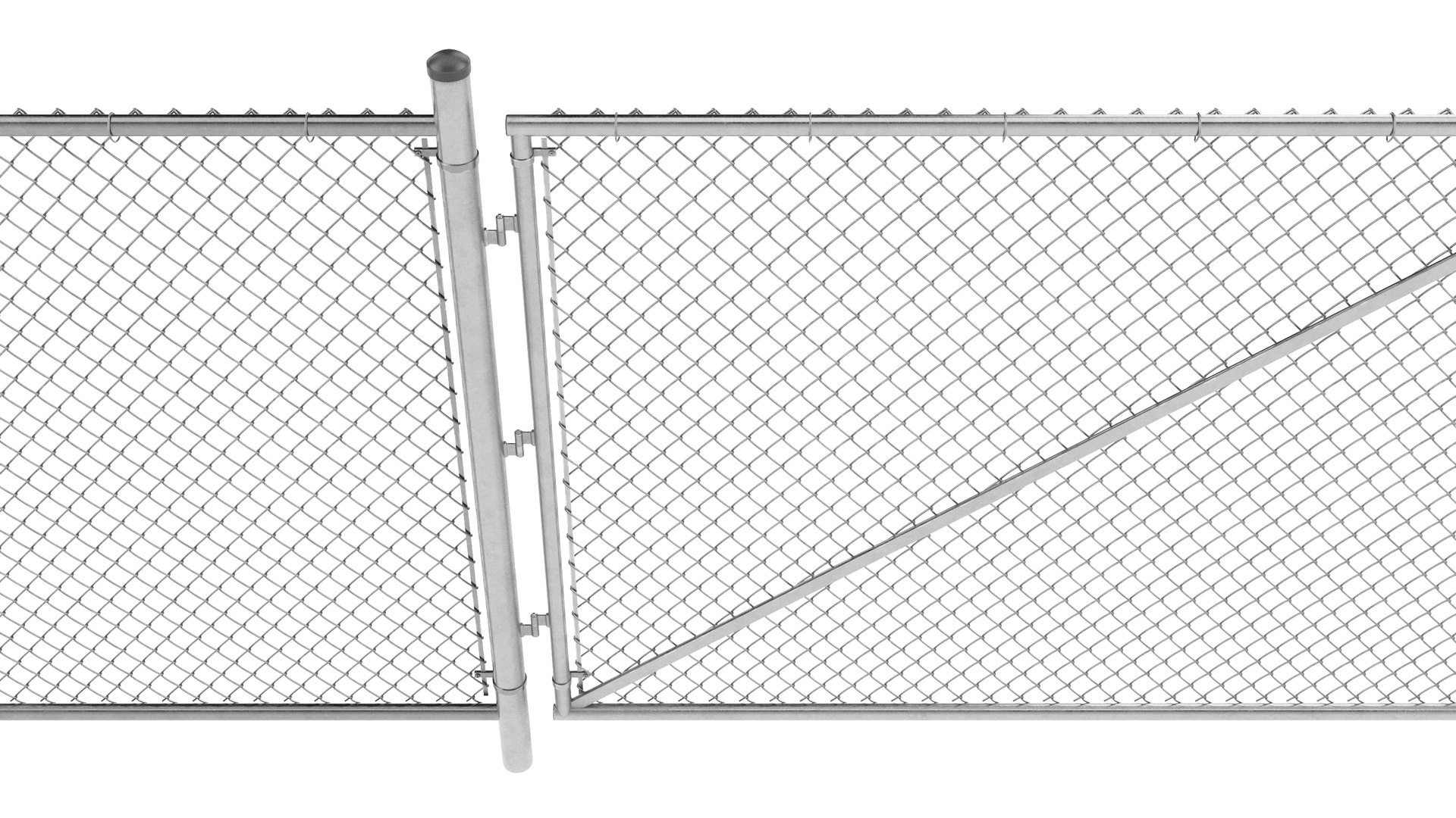 Chain Link Gate 3D Model - TurboSquid 2318212