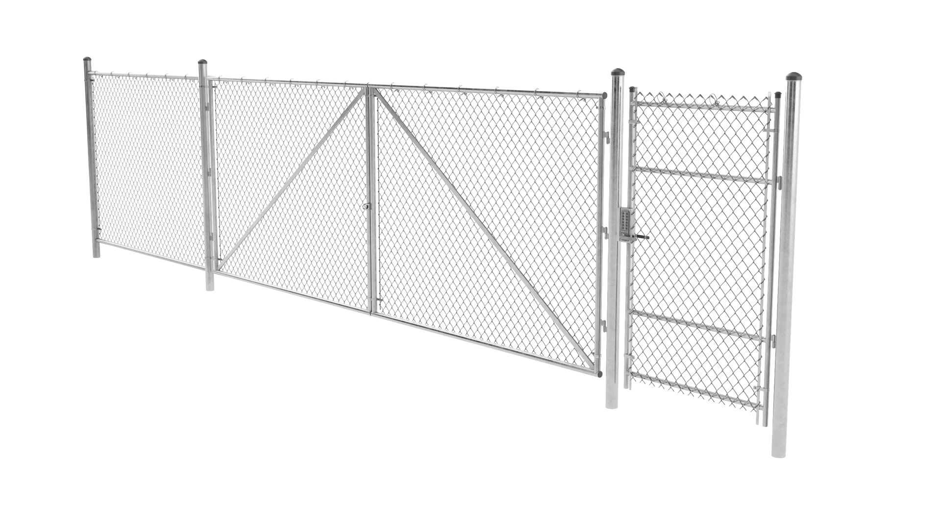 Chain Link Gate 3D Model - TurboSquid 2318212