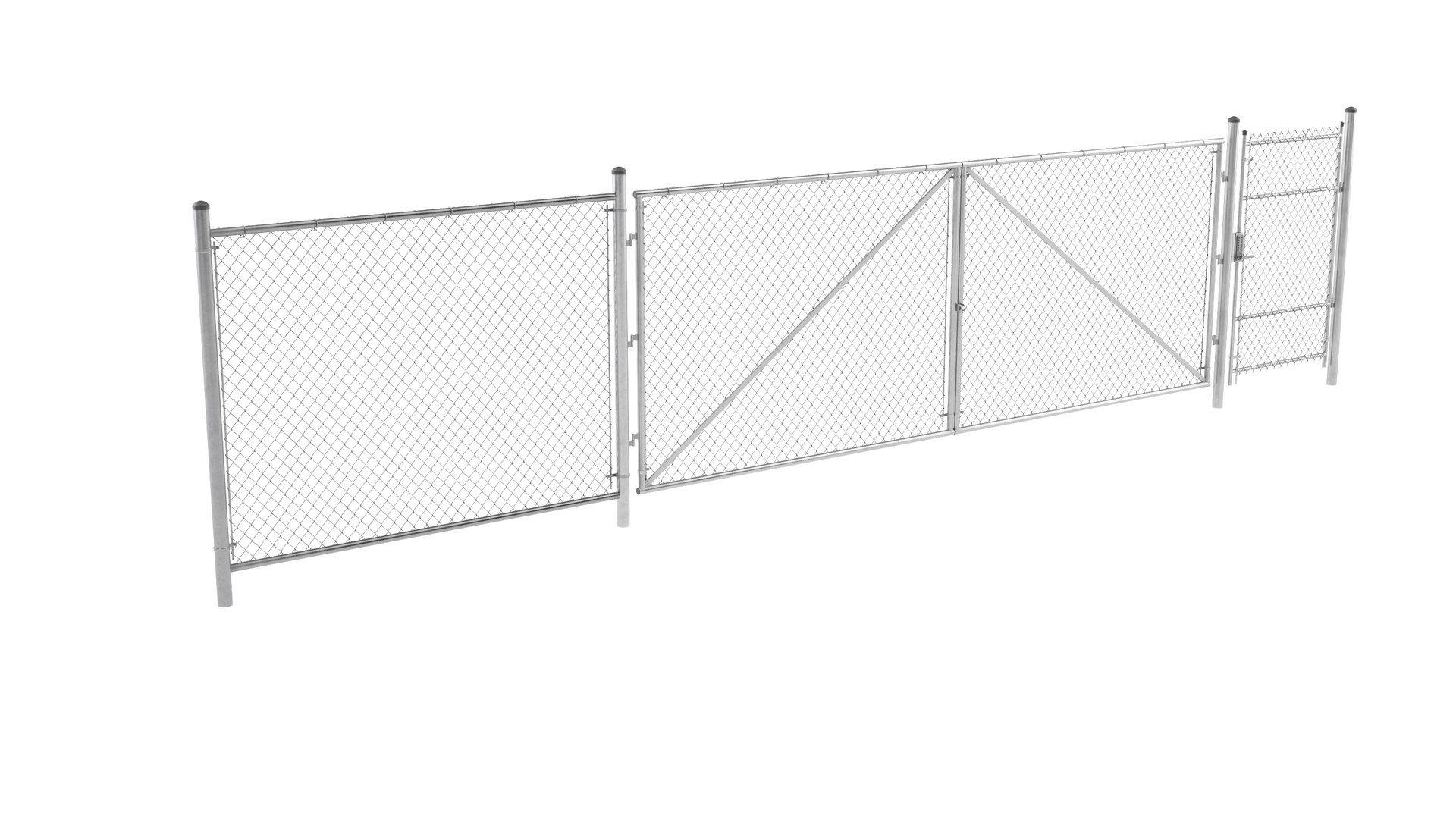 Chain Link Gate 3D Model - TurboSquid 2318212