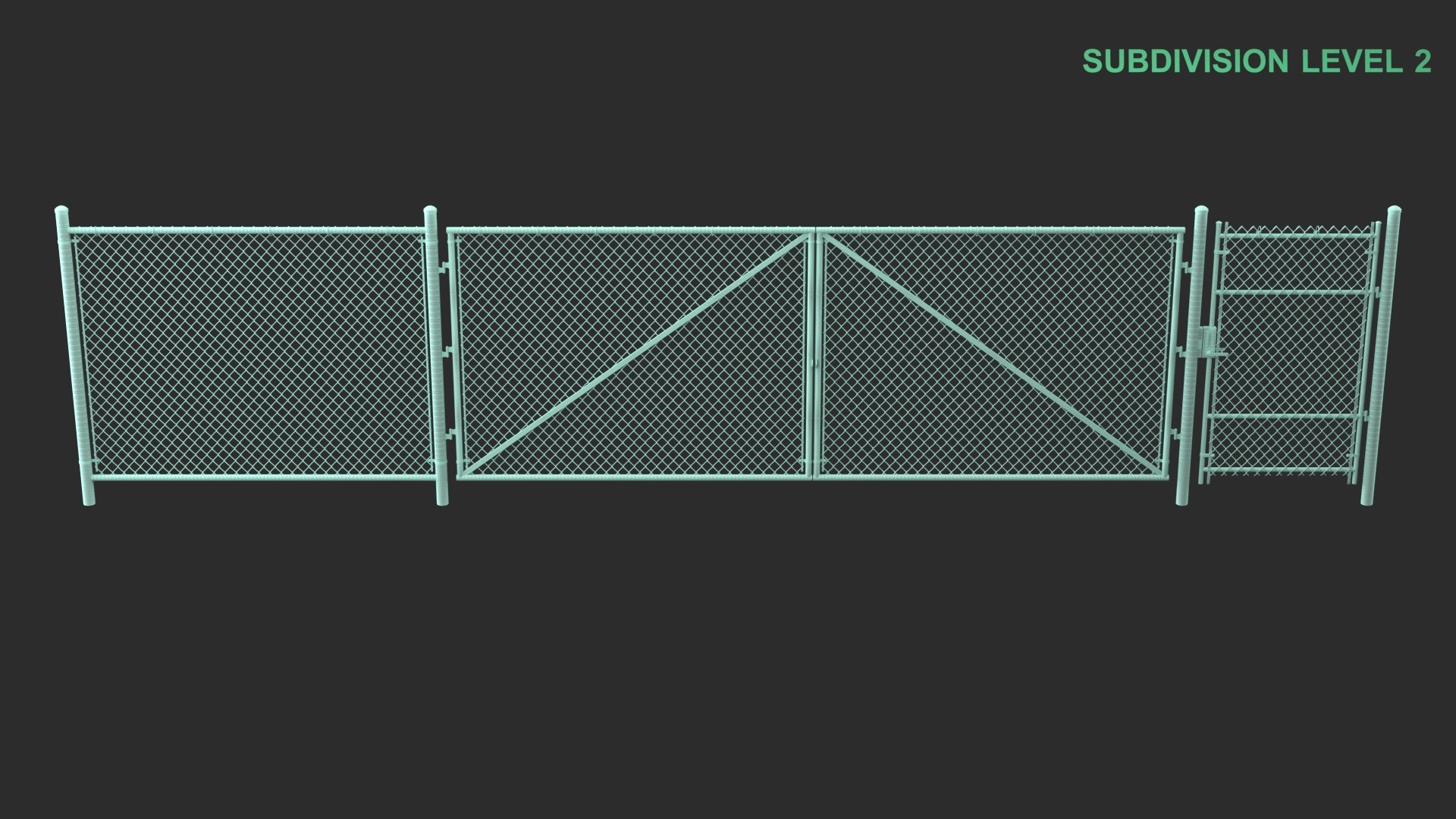 Chain Link Gate 3D Model - TurboSquid 2318212