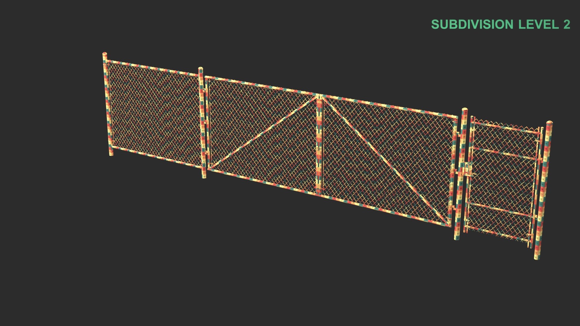 Chain Link Gate 3D Model - TurboSquid 2318212