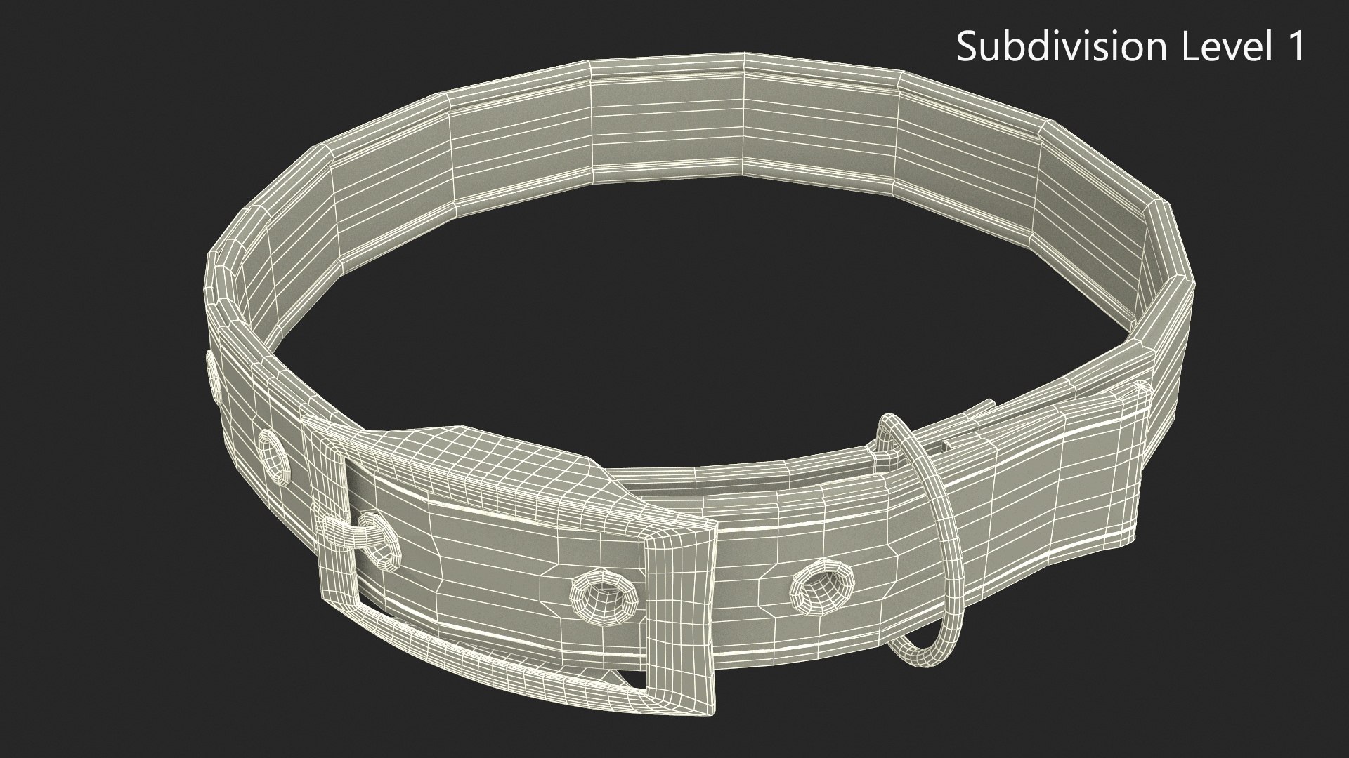 3D Pet Collar With Metal Buckle Model - TurboSquid 2202006