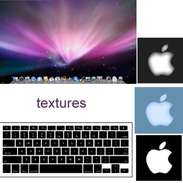 mac book 2009 laptop 3d model