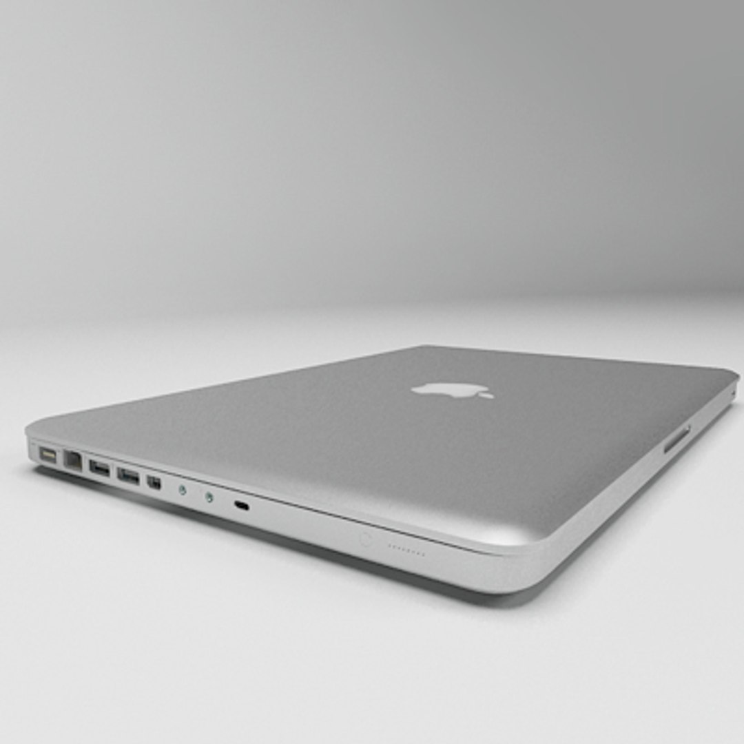 Mac Book 2009 Laptop 3d Model