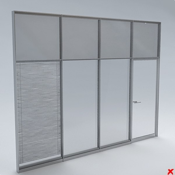 3d glass door model