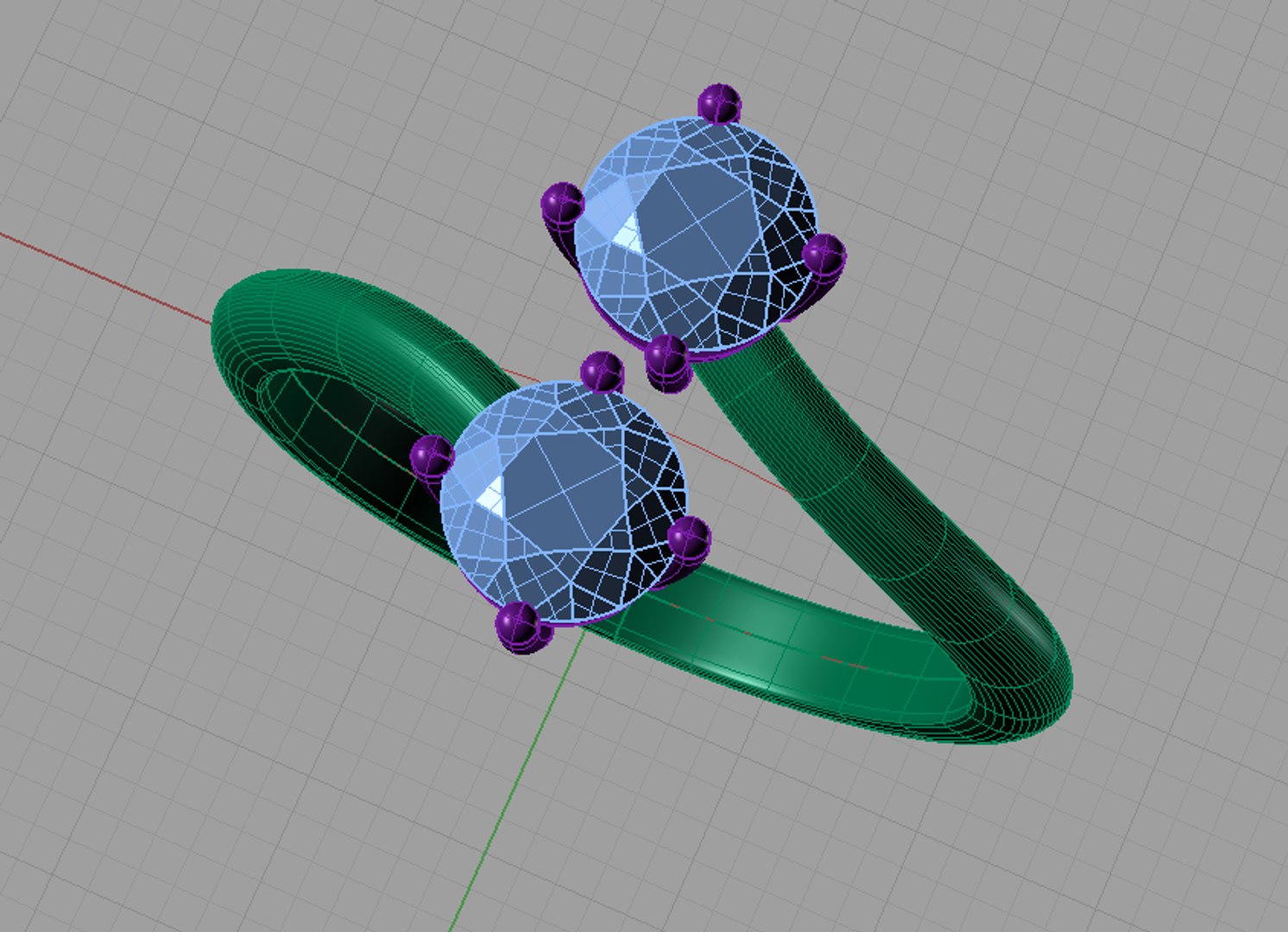 Rhino Diamond Engagement Ring