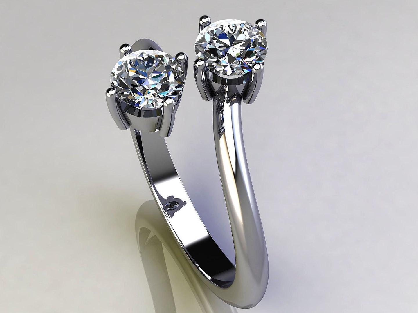 Rhino Diamond Engagement Ring