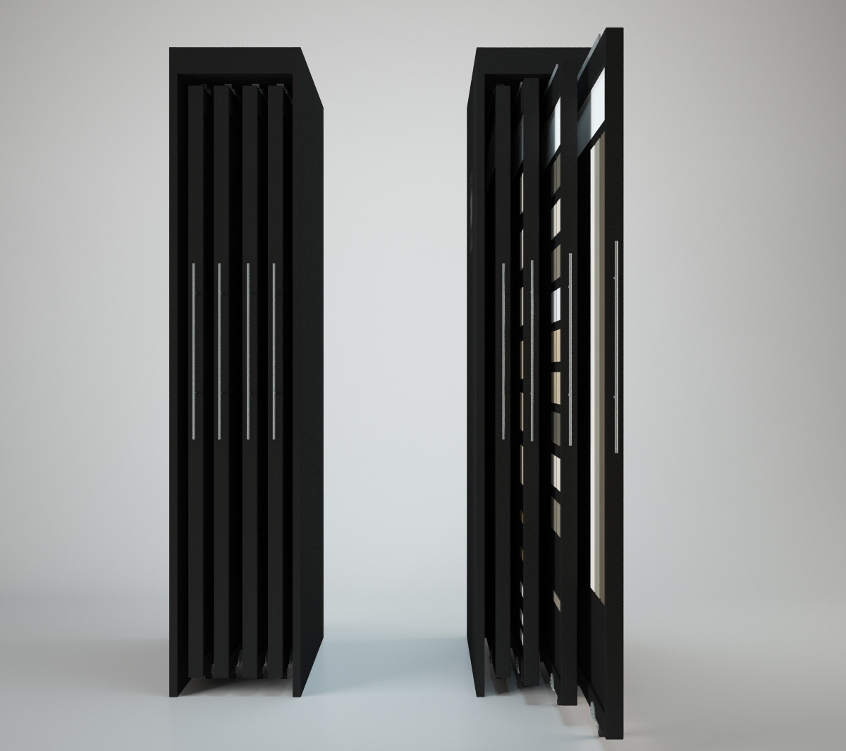 3d model pull-out panel tiling